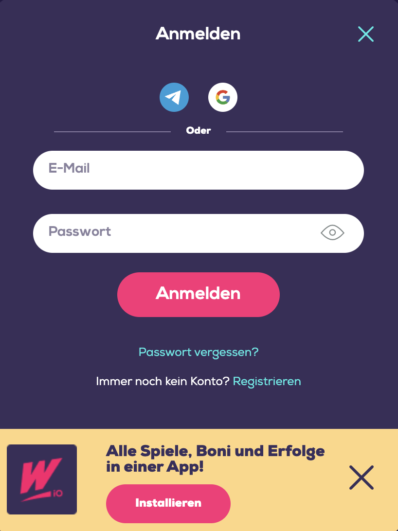 Wild Fortune Login ♥️ Bei Ihrem Konto Anmelden